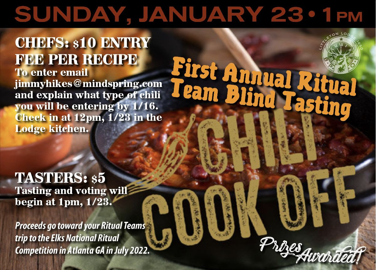 Ritual Team Chili Cookoff – Littleton Elks Lodge #1650